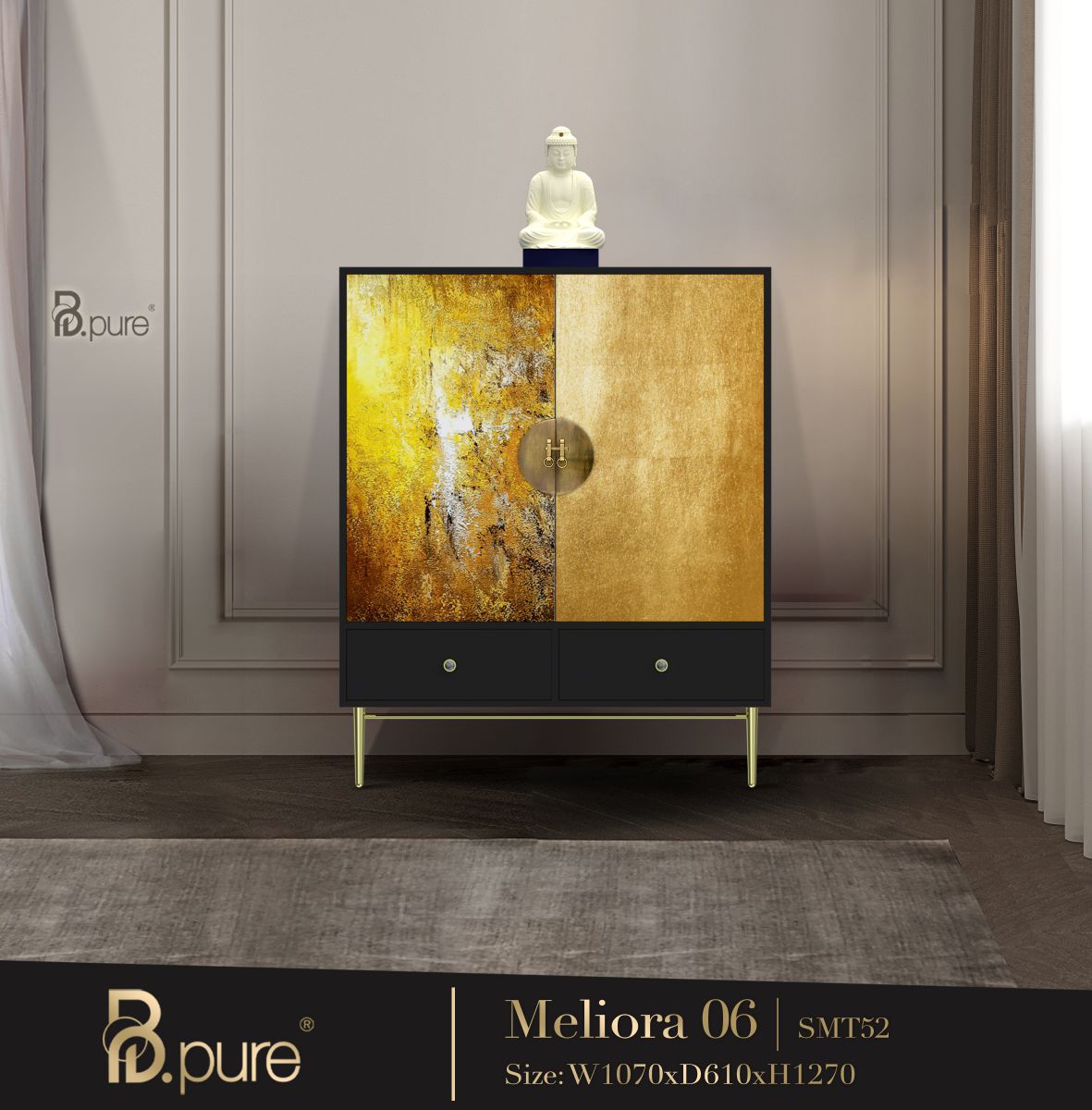Console sơn mài Meliora - Đẳng cấp trong từng đường nét.